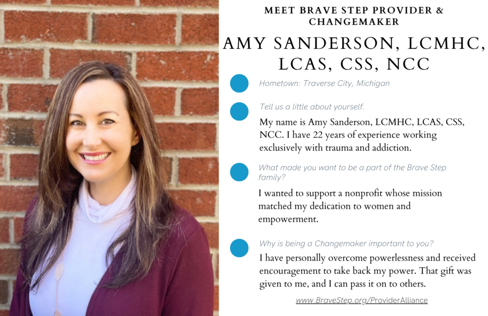Amy Sanderson, LCMHC, LCAS - Brave Step Provider Alliance