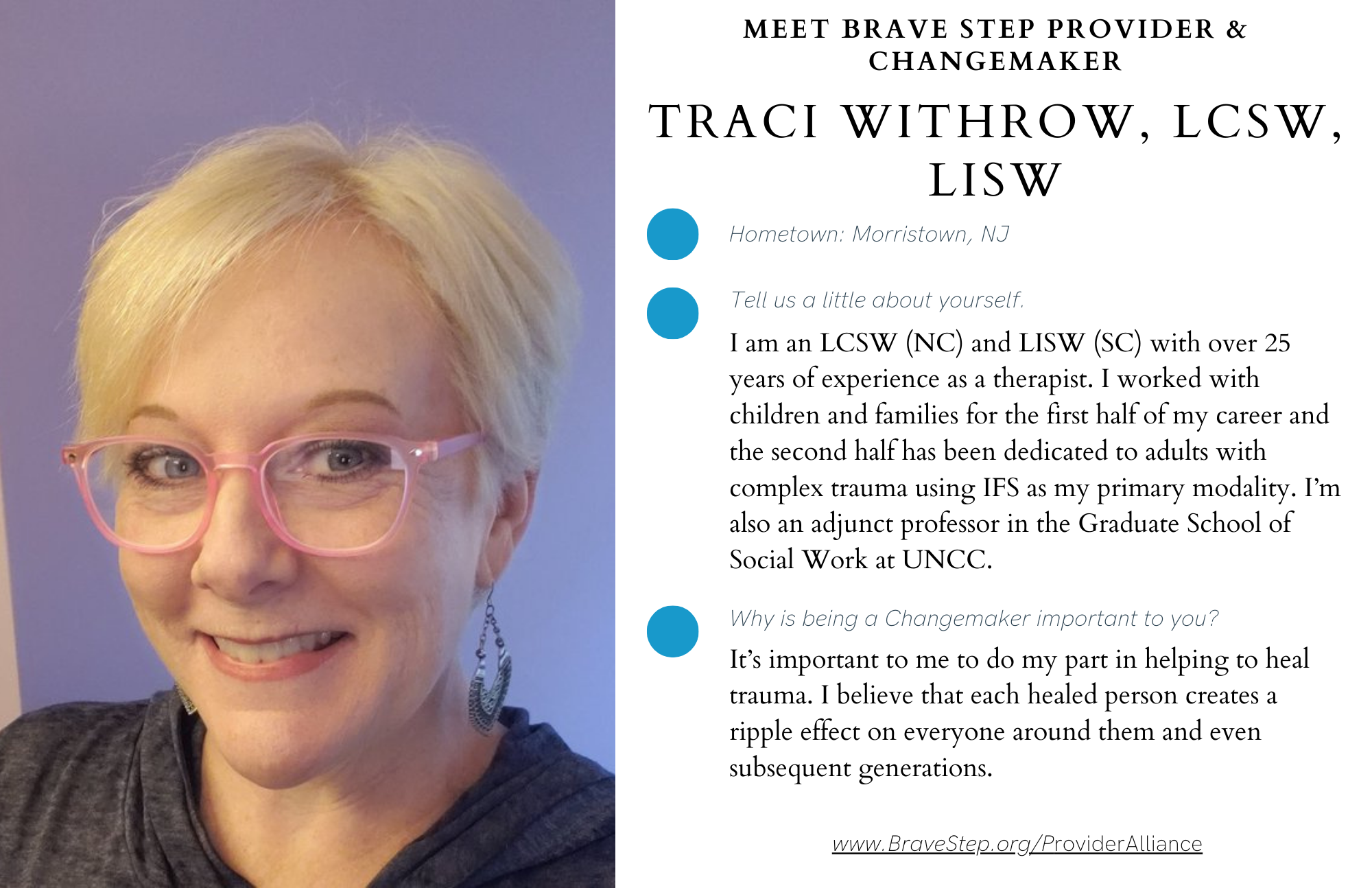Traci Withrow, LCSW, LISW - Brave Step Provider Alliance
